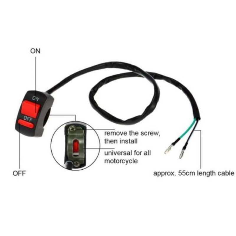 COD Motorcycle ATV Light Switch On/Off Button | Shopee Philippines