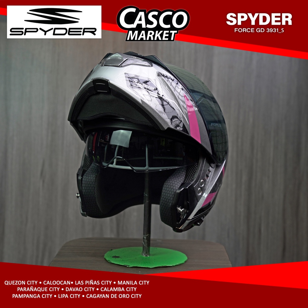 SPYDER FORCE GD MODULAR DUAL VISOR MOTORCYCLE HELMET | Shopee Philippines