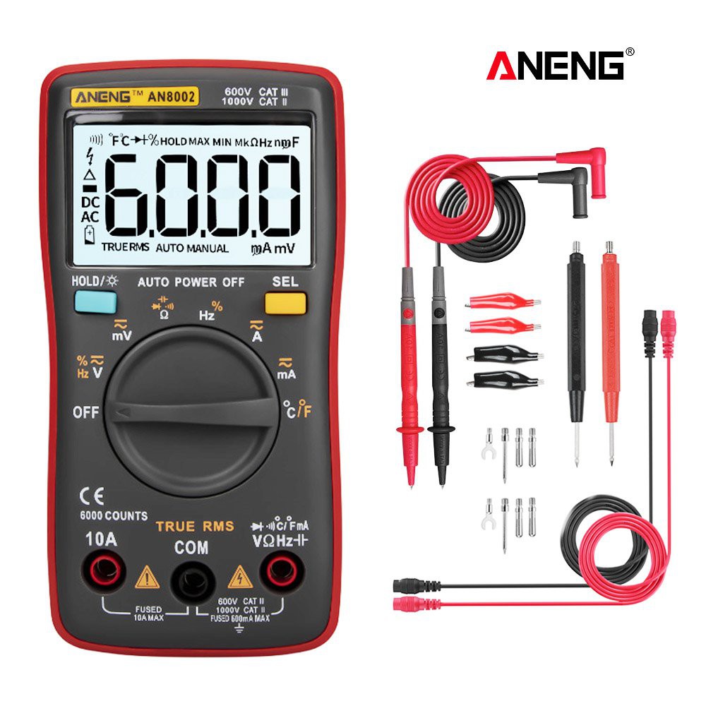 ANENG AN8002 Digital Multimeter 6000 Counts Multimetro Multitester ...