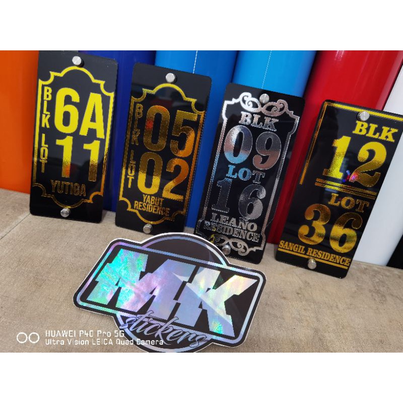 HOME ADDRESS PLATES WITH BOLTS | Shopee Philippines