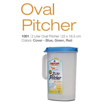 BP Orocan Oval Pitcher Water Jug Pitsel 2 Liters (Random Color ...