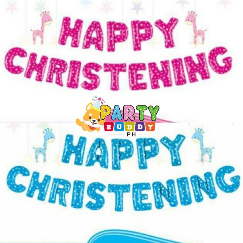 Happy Christening 16inches Letters Foil Set | Shopee Philippines