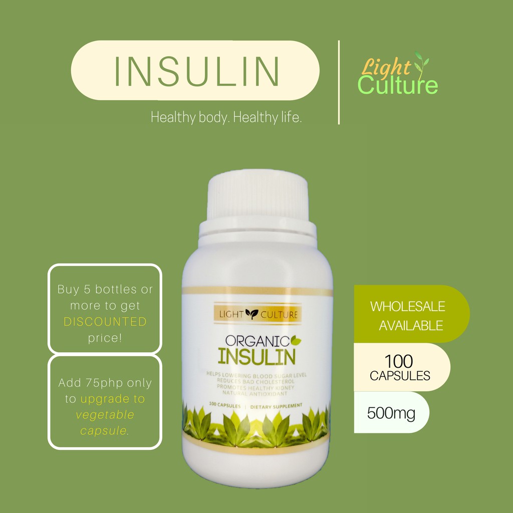 Pure/Authentic Insulin (100caps/500mg) Capsules | Shopee Philippines