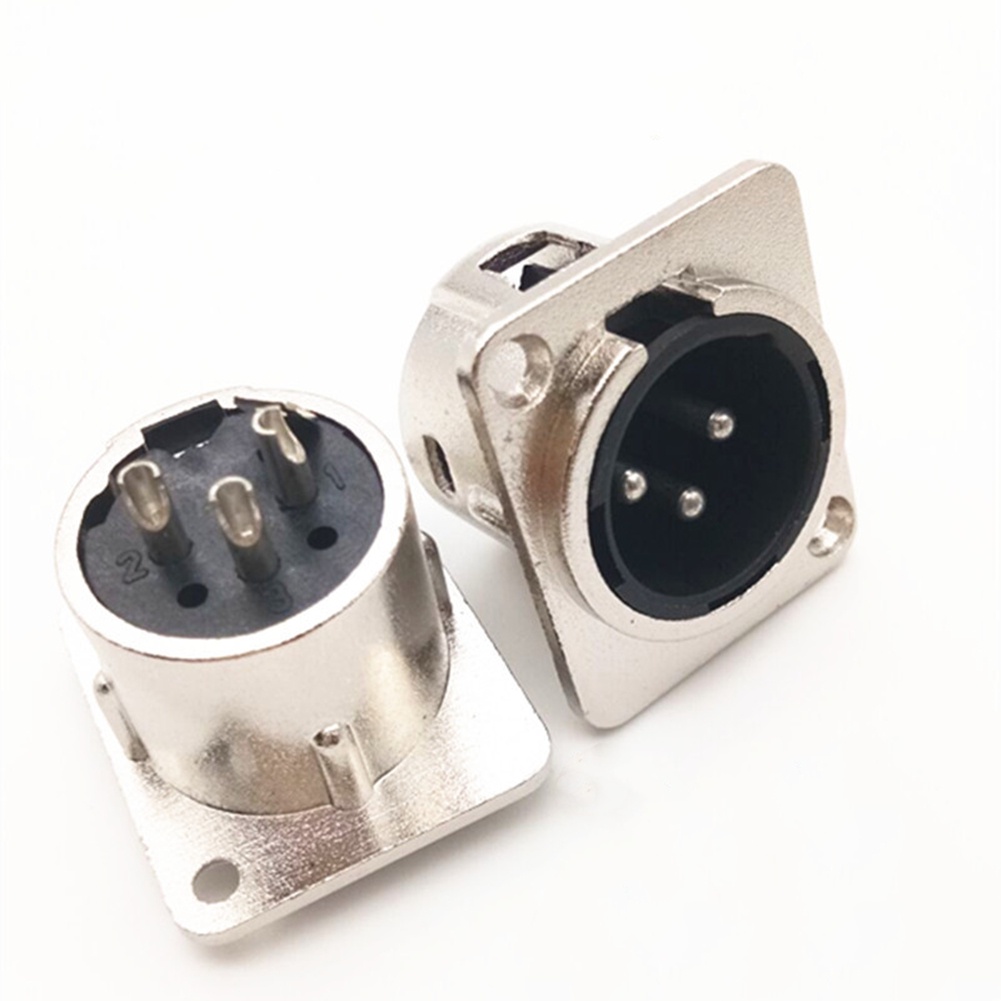 3Pin XLR Socket Male Female Panel Mount Chassis Socket Mic Jack Audio ...