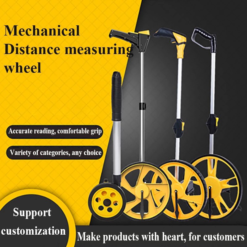 Hand-push distance measuring wheel Roller-type road meter Length ...