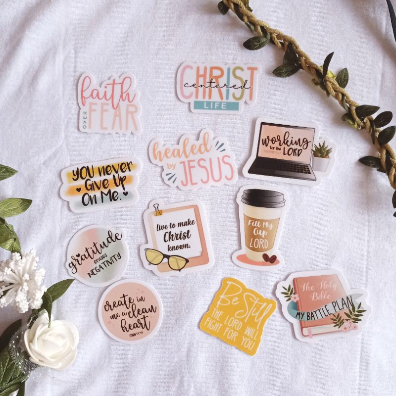 Laminated Christian Journal Sticker Aesthetic - Vinyl Sticker Set (6 ...