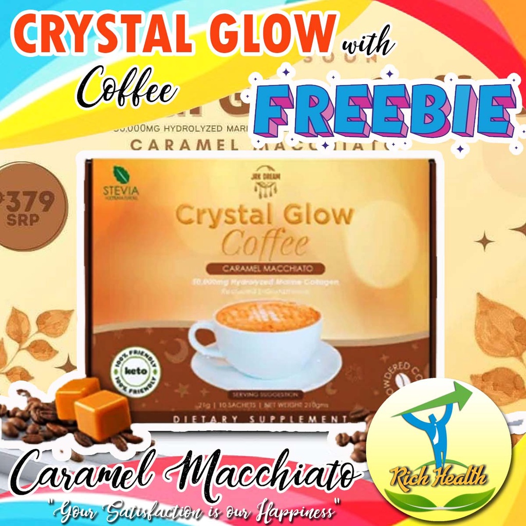Crystal Glow Coffee Caramel Macchiato 10sachets 50,000mg Hydrolyzed ...