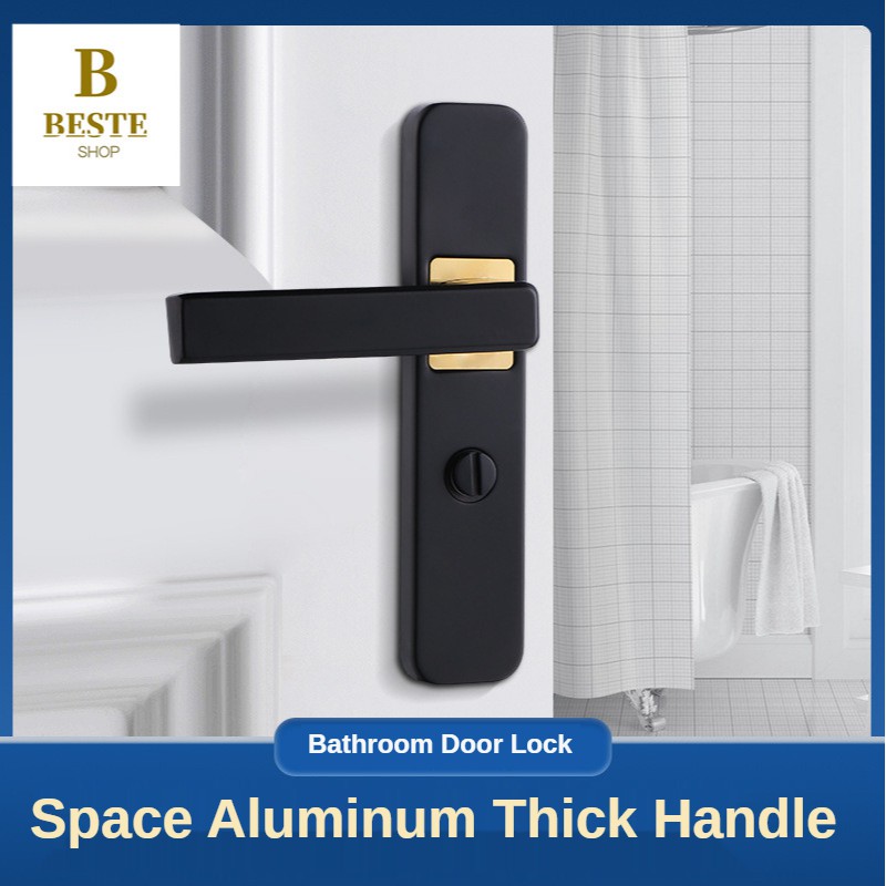 Bathroom Door Lock Keyless Toilet Bathroom Lock Handle Household ...