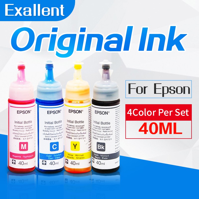 Epson Original Ink 40ml 1 set 4 Colors ( Black / Yellow / Cyan ...
