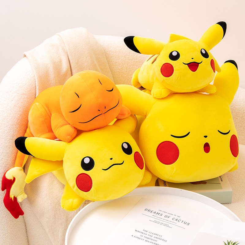 Original Pokemon Pikachu Plush Toy Stuffed Anime Throw Pillow Sleeping ...