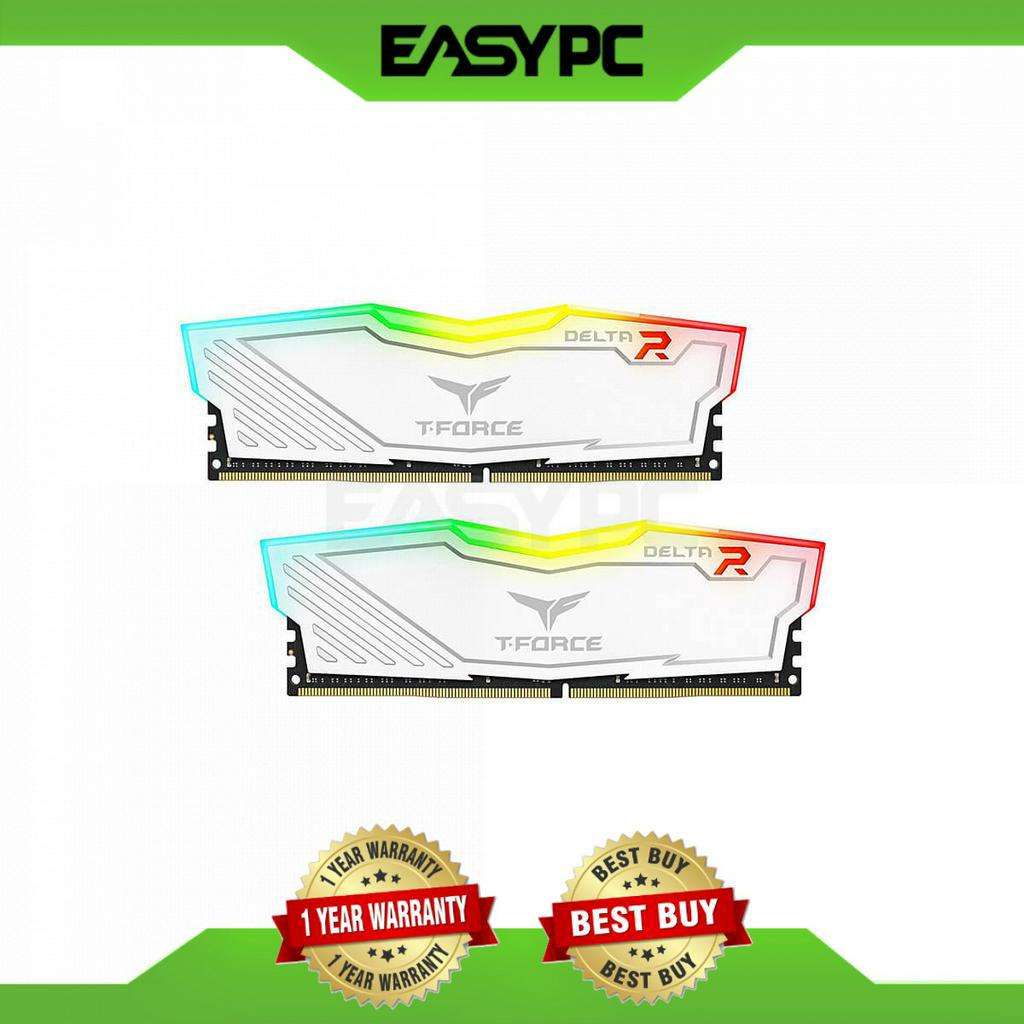 Team Elite TForce Delta 16gb 2x8 3600mhz Ddr4 RGB Memory White | Shopee ...