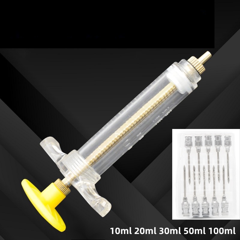 Sheep Pig Cow Veterinary Plastic Steel Syringe Continuous Breeding ...