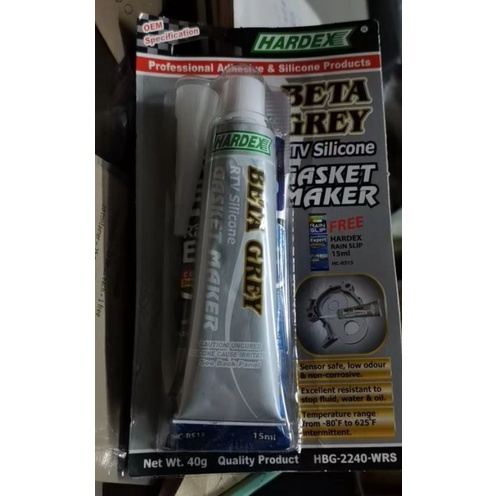Hardex beta grey(gray)RTV silicone gasket maker.net40G | Shopee Philippines