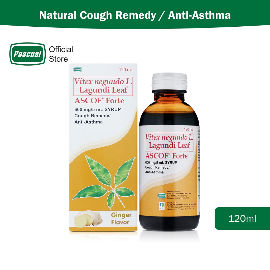 ASCOF® Forte 600mg / 5ml Syrup Ginger 120ml | Shopee Philippines