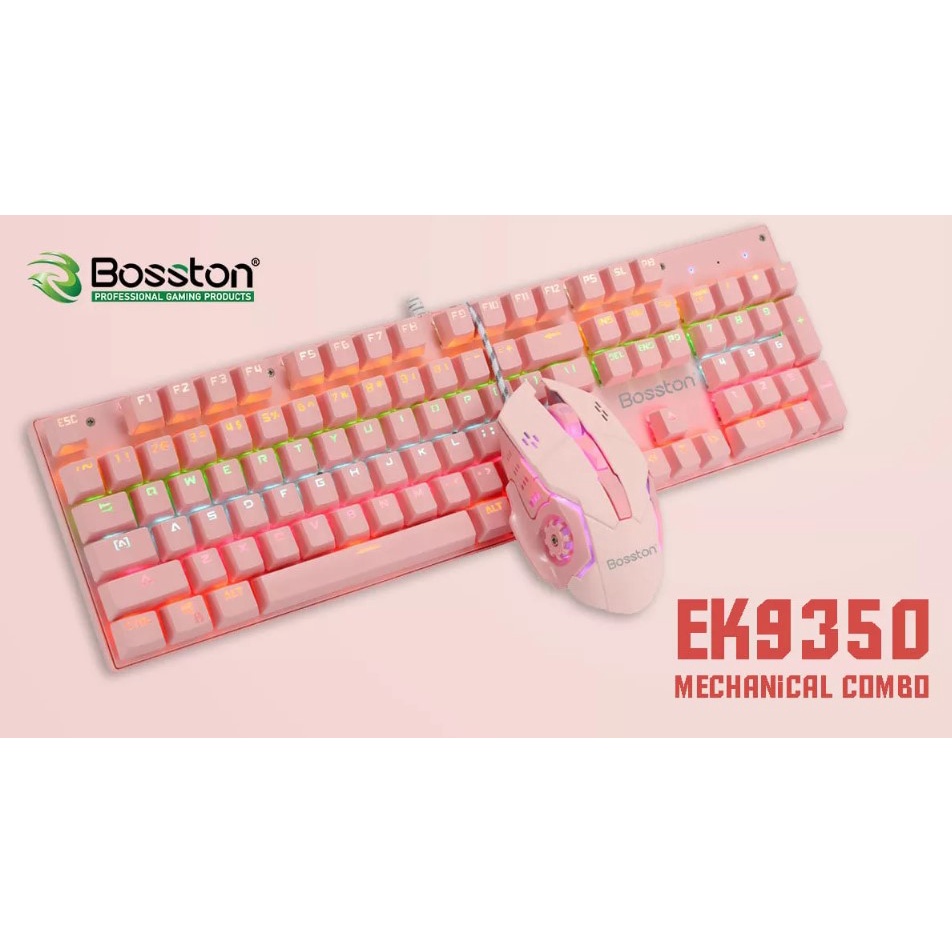 Bosston EK9350 Mechanical Keyboard and Mouse Combo | Shopee Philippines