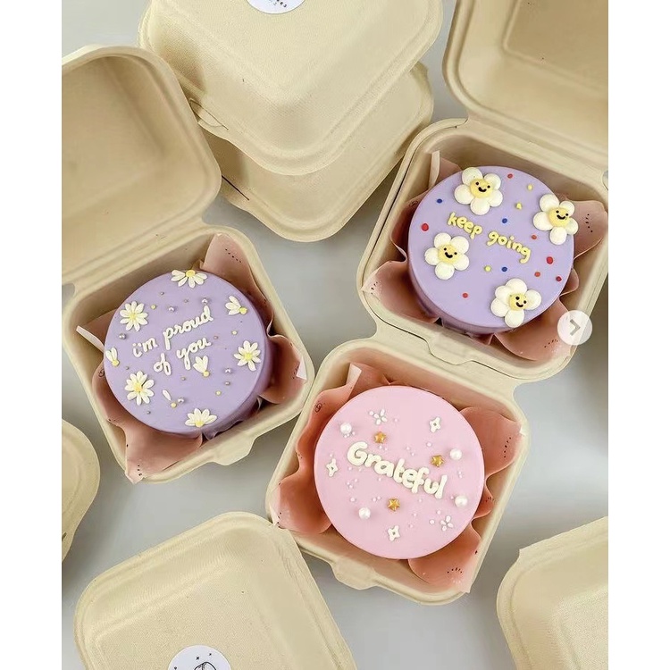 Wax Paper Bento Cake Box Clamshell Non grease Food Wrapper for ...