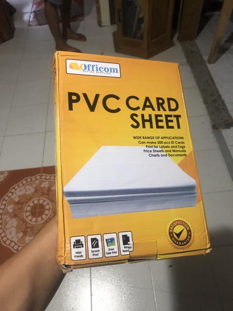 Officom PVC ID Sheet (50 sets) Printable white pvc id sheets | Shopee ...