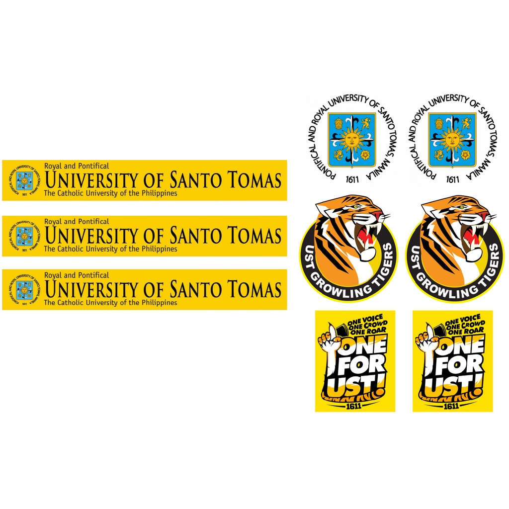 UST CAR STICKER PACKAGE 9 PIECES, UST Growling Tigers Car Stickers ...