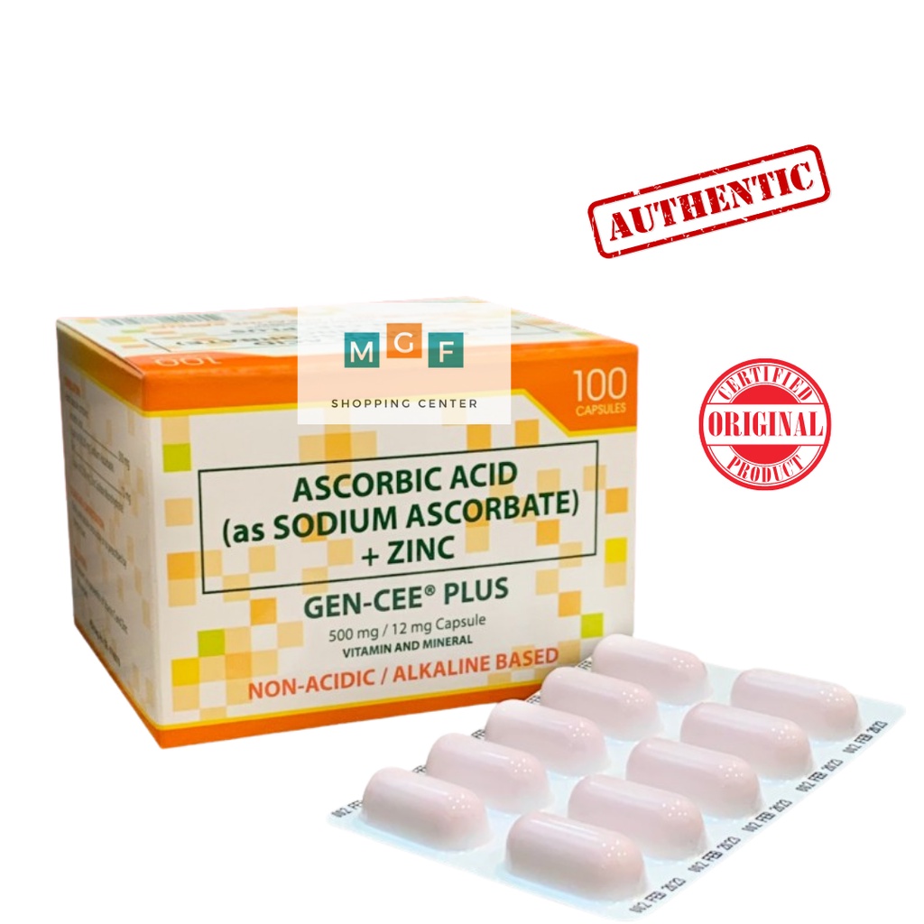 GEN-CEE PLUS With ZINC 500mg (50 or 100 Capsules) | Shopee Philippines