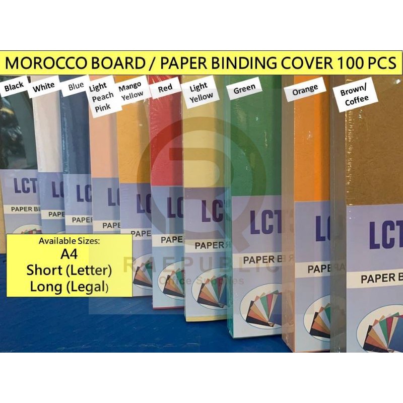 Morocco Board (100's) / Paper Binding Cover 230gsm | Shopee Philippines