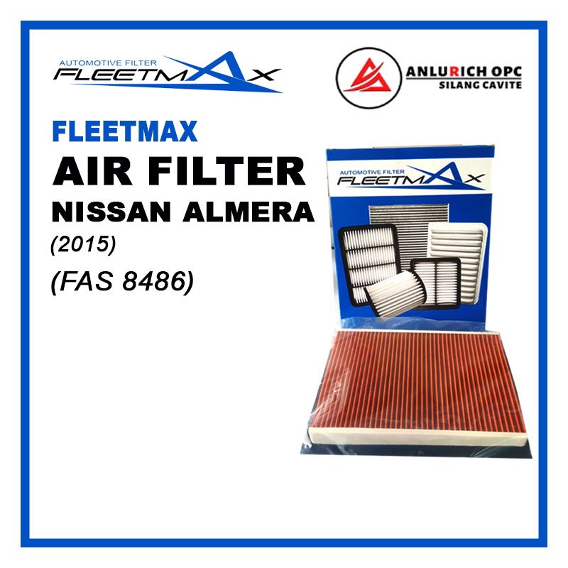 FLEETMAX Air Filter For NISSAN ALMERA 2015 (FAS 8486) | Shopee Philippines