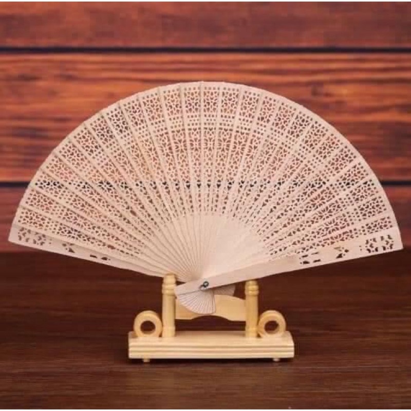 1 pack Wooden Pamaypay Handheld Fan (small) | Shopee Philippines