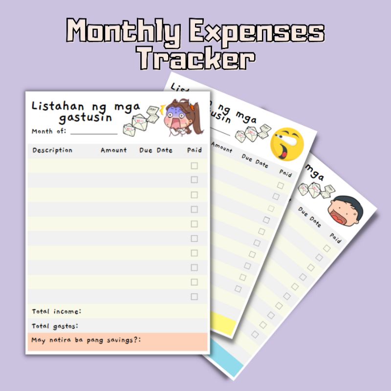 LISTAHAN NG MGA GASTUSIN (an expenses tracker pad) | Shopee Philippines
