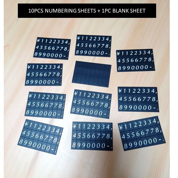 10set of Magnetic Numbering Label Sheets with 1 Blank Sheet for free ...