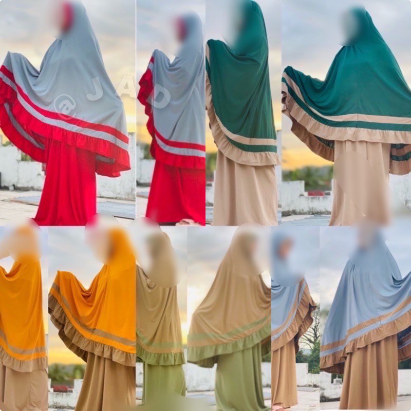 ASSORTED MUSLIM WEAR MUKNA SET SAFEERAH SET LARGE TO XXL | Shopee ...