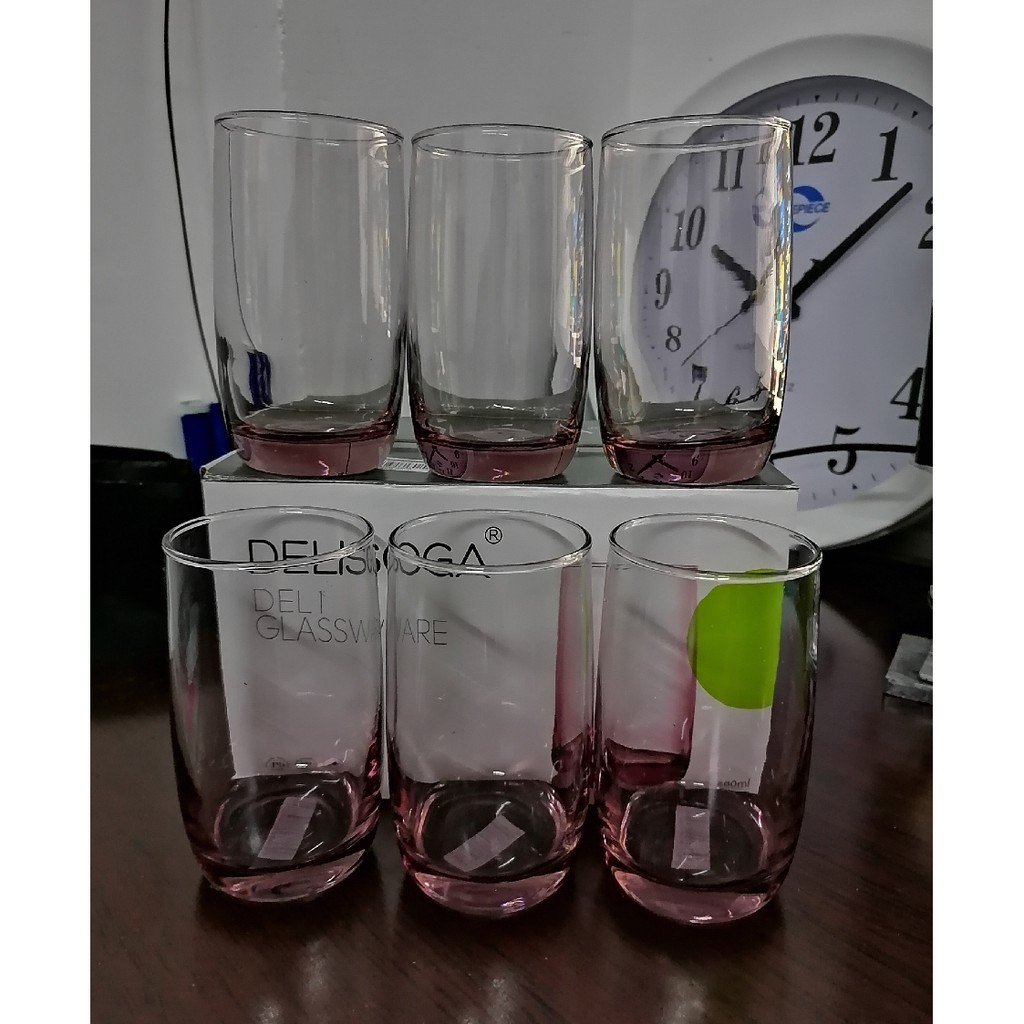 Delisoga Deli Glassware Drinking Set 6pcs 280mL 10cm ES5303P | Shopee ...