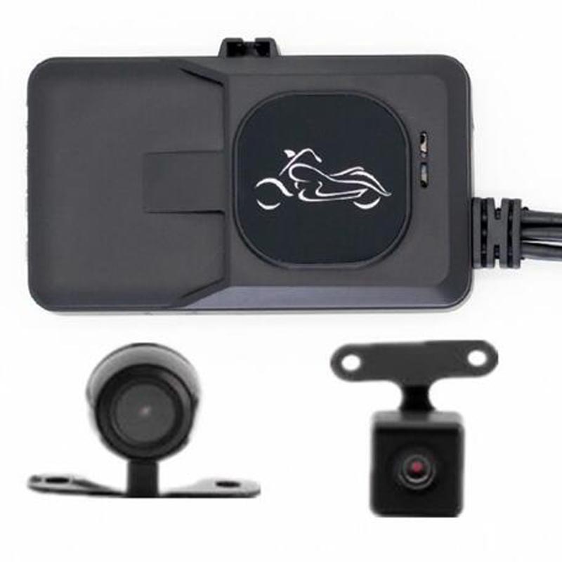 Motorcycle Camera DVR Motor Dash Cam with Dual-Track Front Rear ...