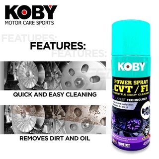 KOBY Power Spray CVT/FI Throttle Body Cleaner in 600ml 450ML | Shopee ...