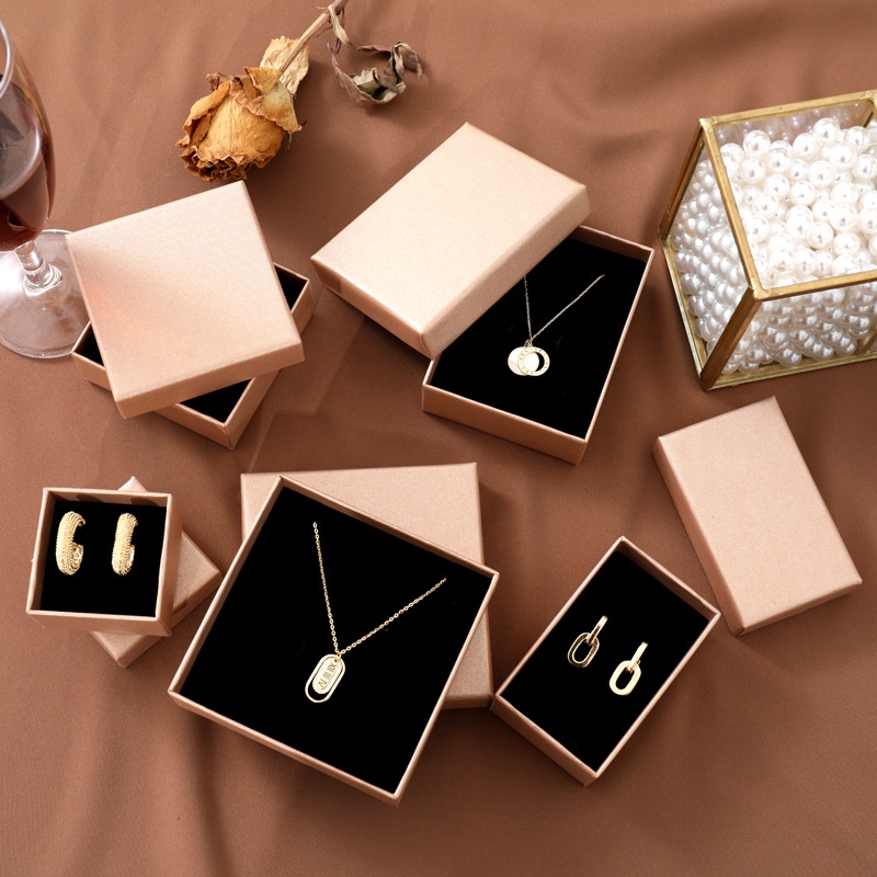 Champagne Gold Ring Box Jewelry Box Pendant Necklace Jewelry Box ...