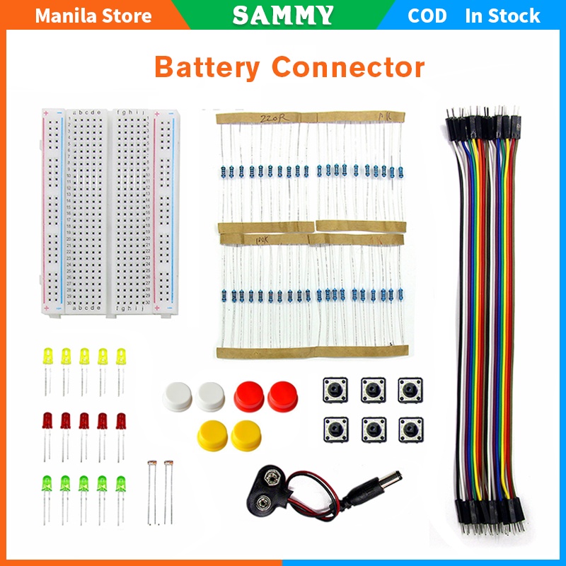 Starter Kit Uno R3 With Mini Breadboard Jumper Button Compatible Easy ...