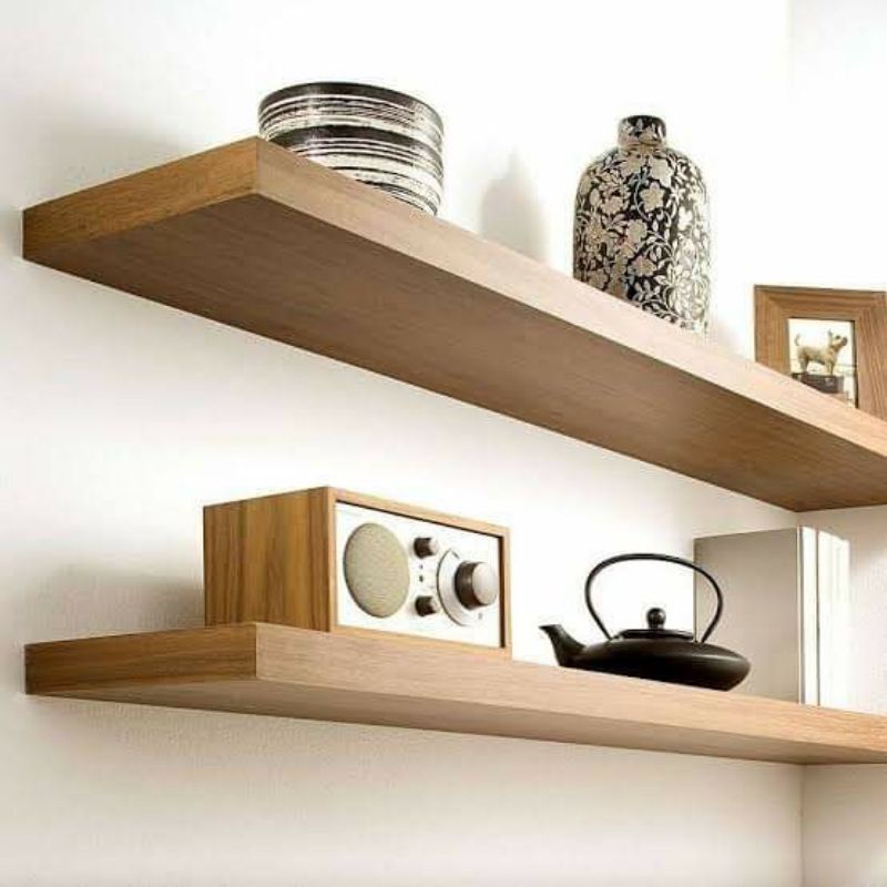 Floating Shelf LONG SIZE | FREE BRACKETS AND INSTALLATION KIT | SOLID ...