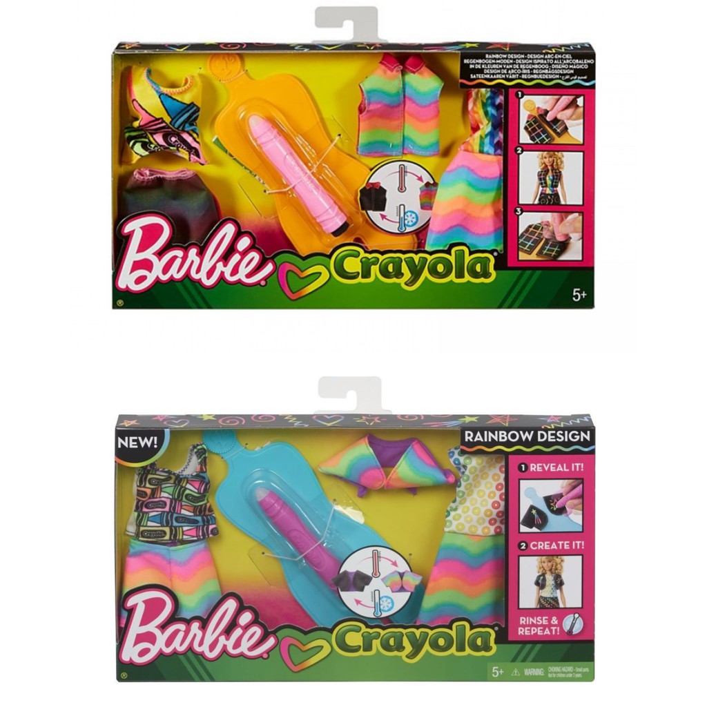 Barbie-Crayola Rainbow Design Fashion Set | Shopee Philippines