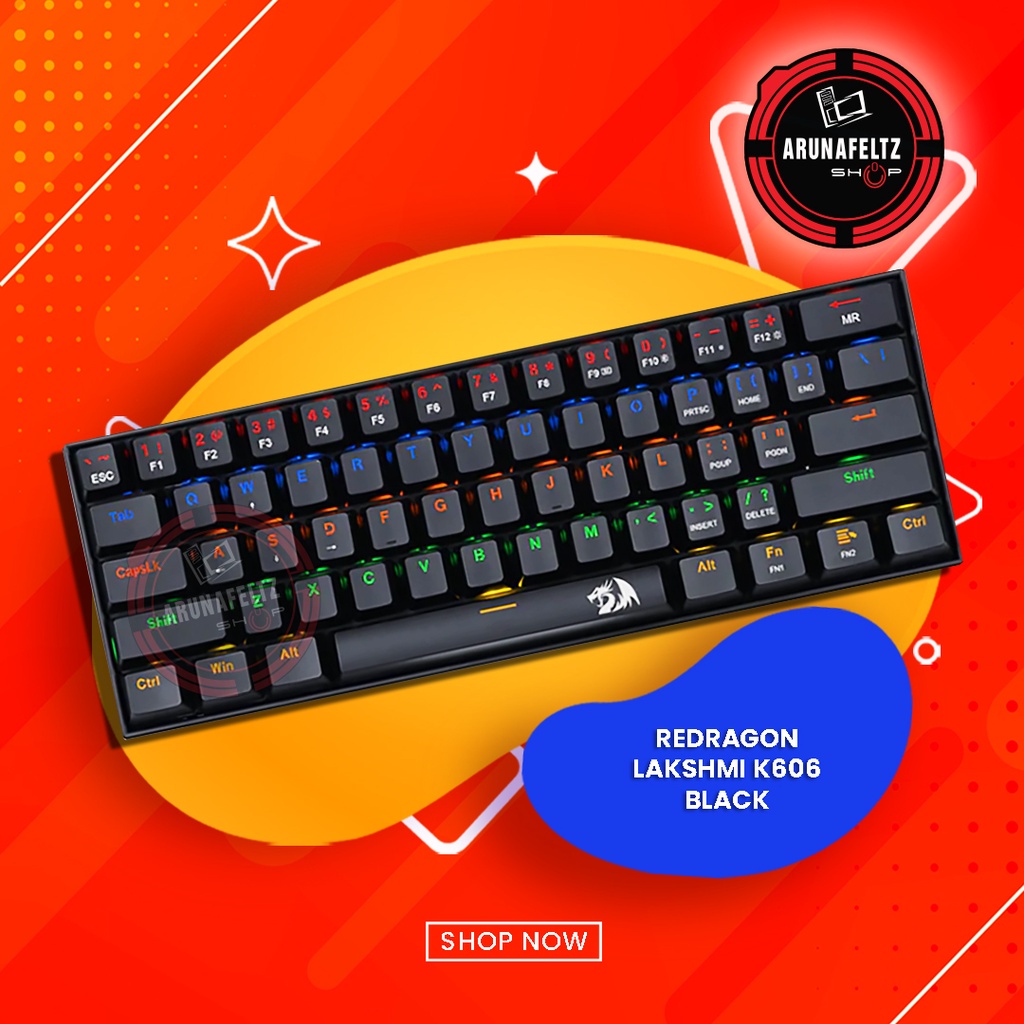 REDRAGON LAKSHMI BLACK K606 Mechanical Keyboard | Shopee Philippines