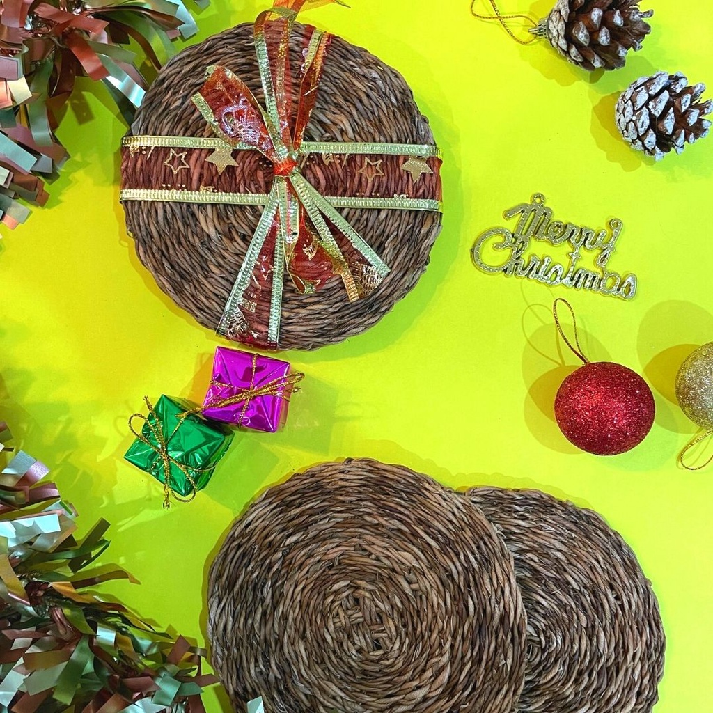 High-Quality Rustic Nito Coaster 5x5 | Shopee Philippines