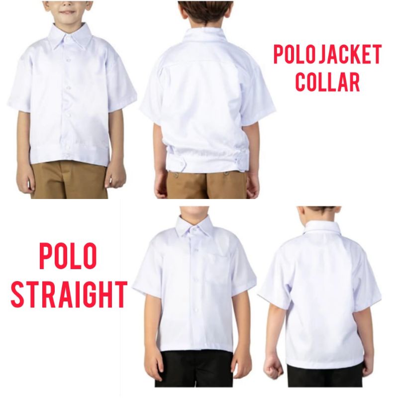 PLAIN WHITE SCHOOL UNIFORM POLO STRAIGHT/POLO JACKET | Shopee Philippines