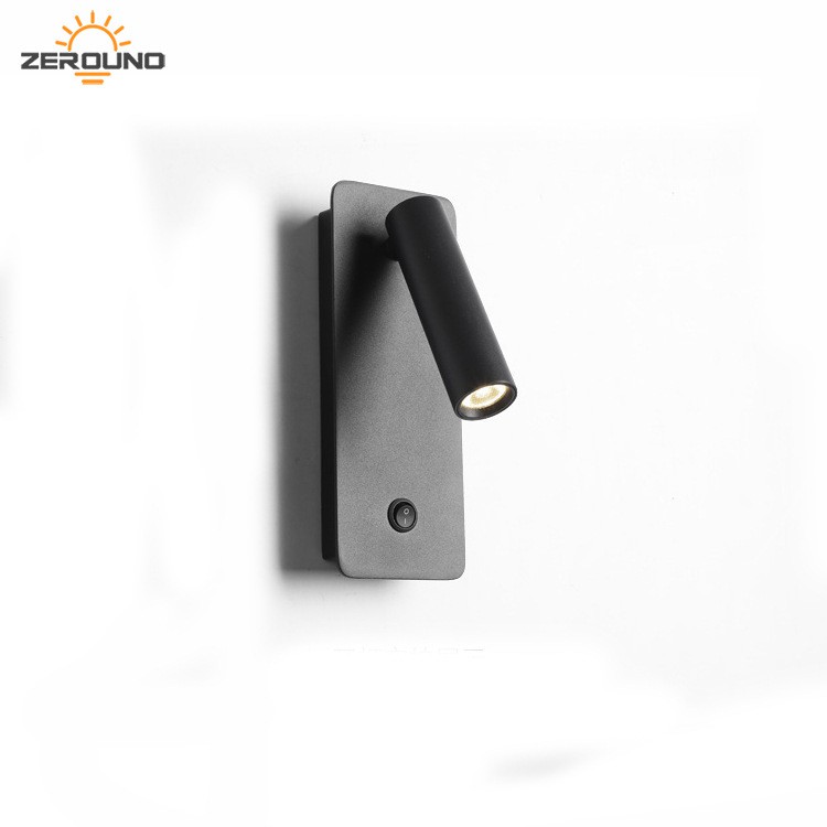 Modern and simple hotel room black and white switch LED wall lamp ...