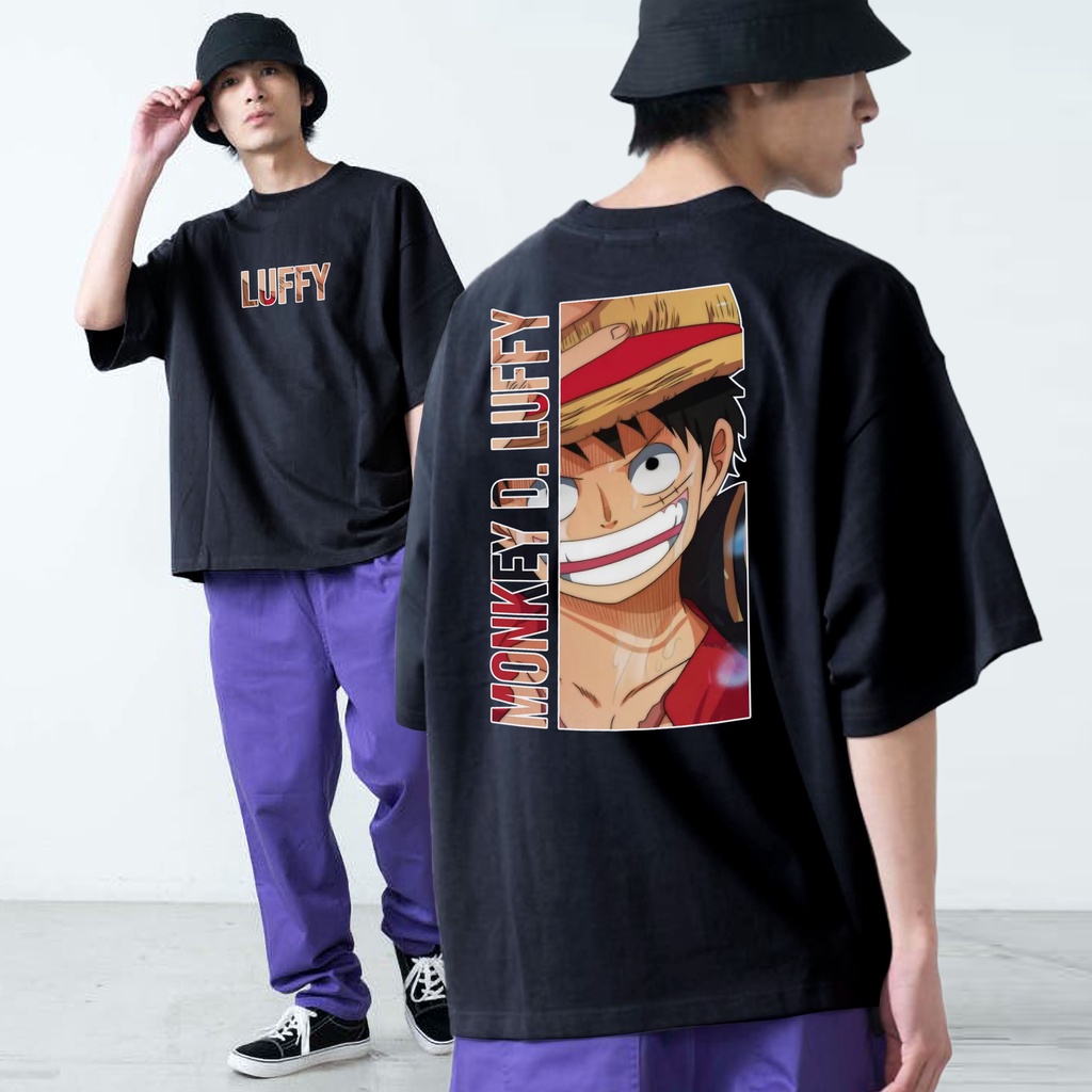 Anime Oversize Black T shirt One Piece Design Unisex Casual Tee trendy ...