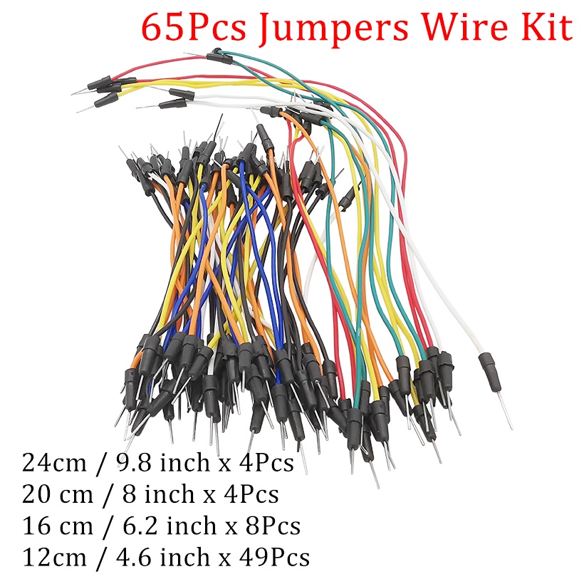 65Pcs Breadboard Jumper Wire Cables Kit Flexible Male To Male ...
