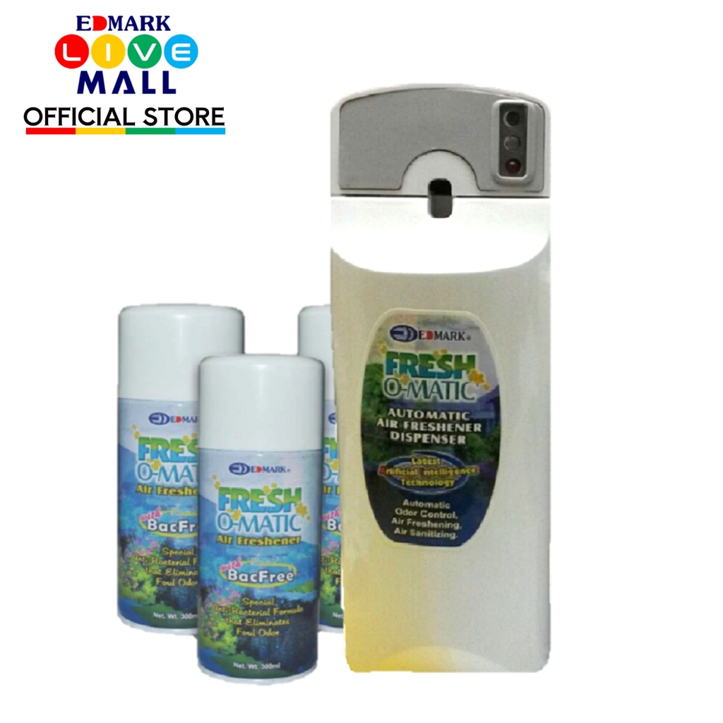 Edmark Fresh O-Matic Air Freshener Dispenser with Free 2 Bottles Refill ...