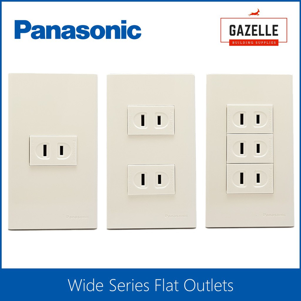 Panasonic Wide Series Flat Outlets | Shopee Philippines