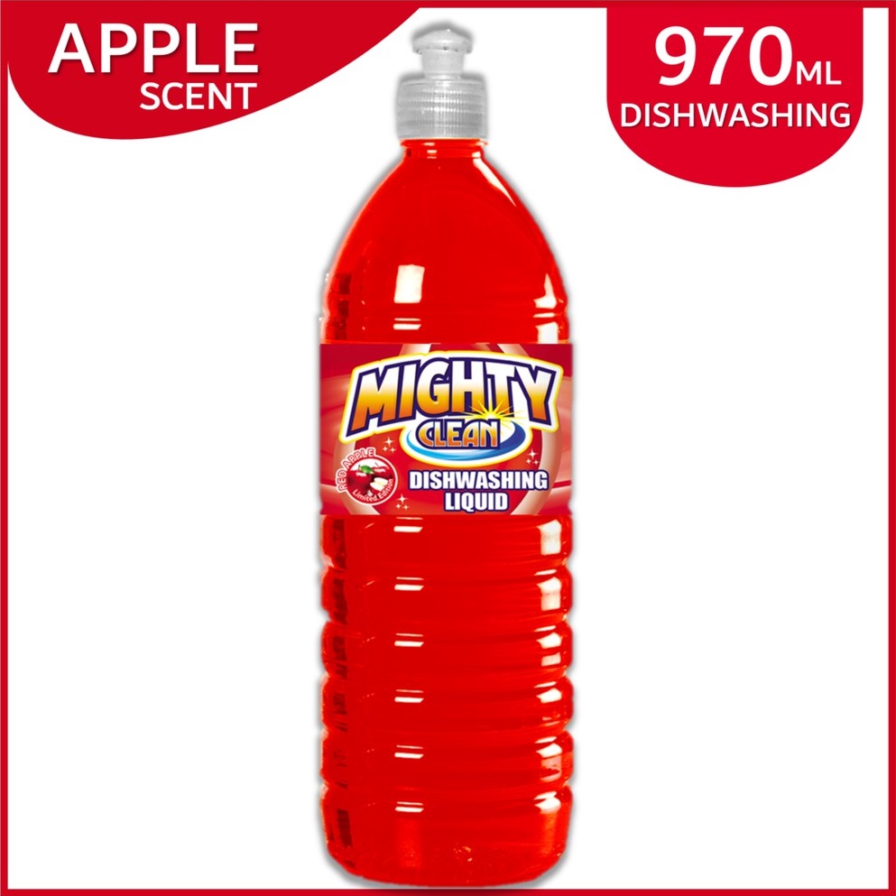 Mighty Clean Dishwashing Liquid Red Apple - (DWL red) - 970ml | Shopee ...
