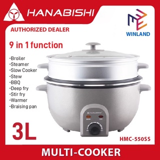 HANABISHI by Winland Multi Cooker Griller HMCGRILL50 12 in 1 function ...