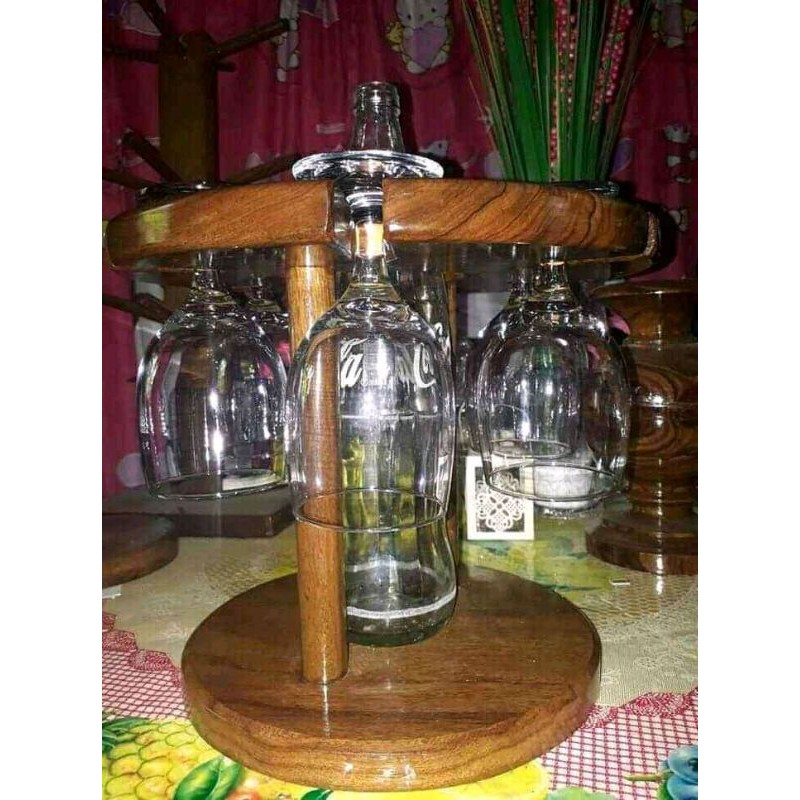 Wine rack ( Magkuno Iron wood) | Shopee Philippines