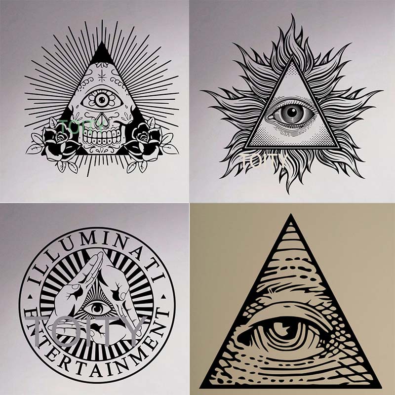 Illuminati Sign Wall Decal All Seeing Eye Vinyl Sticker Wall Poster ...
