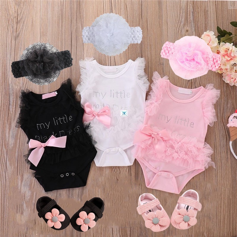 Romper For Baby Girl Jumpsuit Lace Short Sleeve Letter Rompers Toddler ...