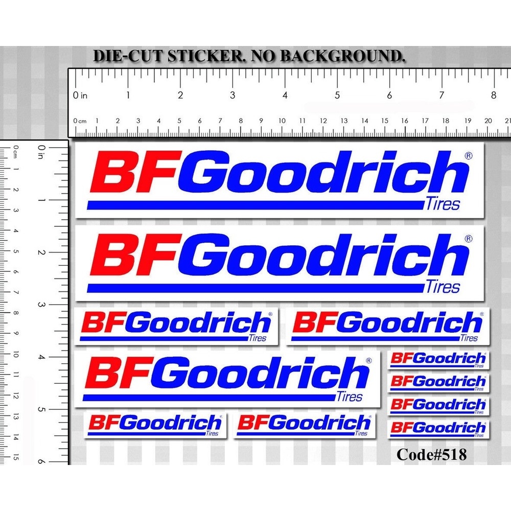 BF Goodrich Vinyl Die-Cut Sticker Kit Decal Funny JDM Racing Bike Motor ...